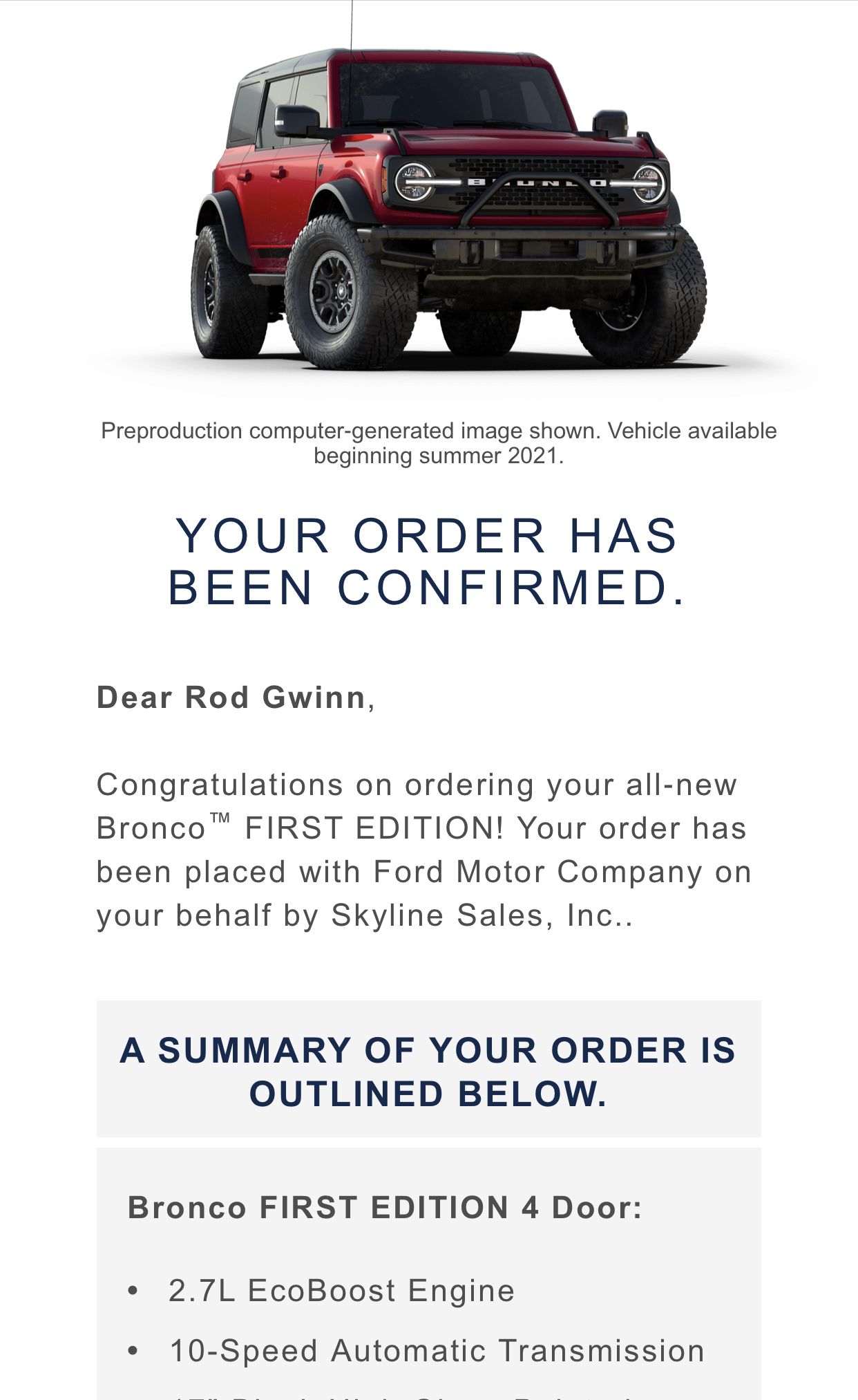 Ford Email - Bronco Nation