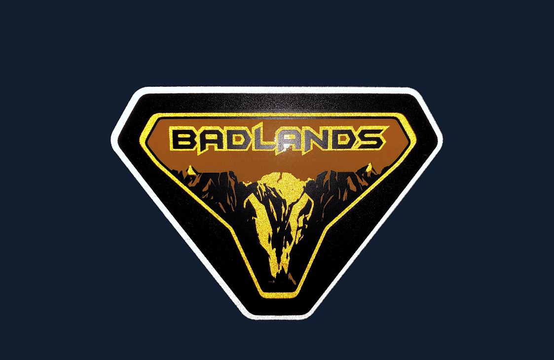 Badlands badge color for custom graphics - Bronco Nation