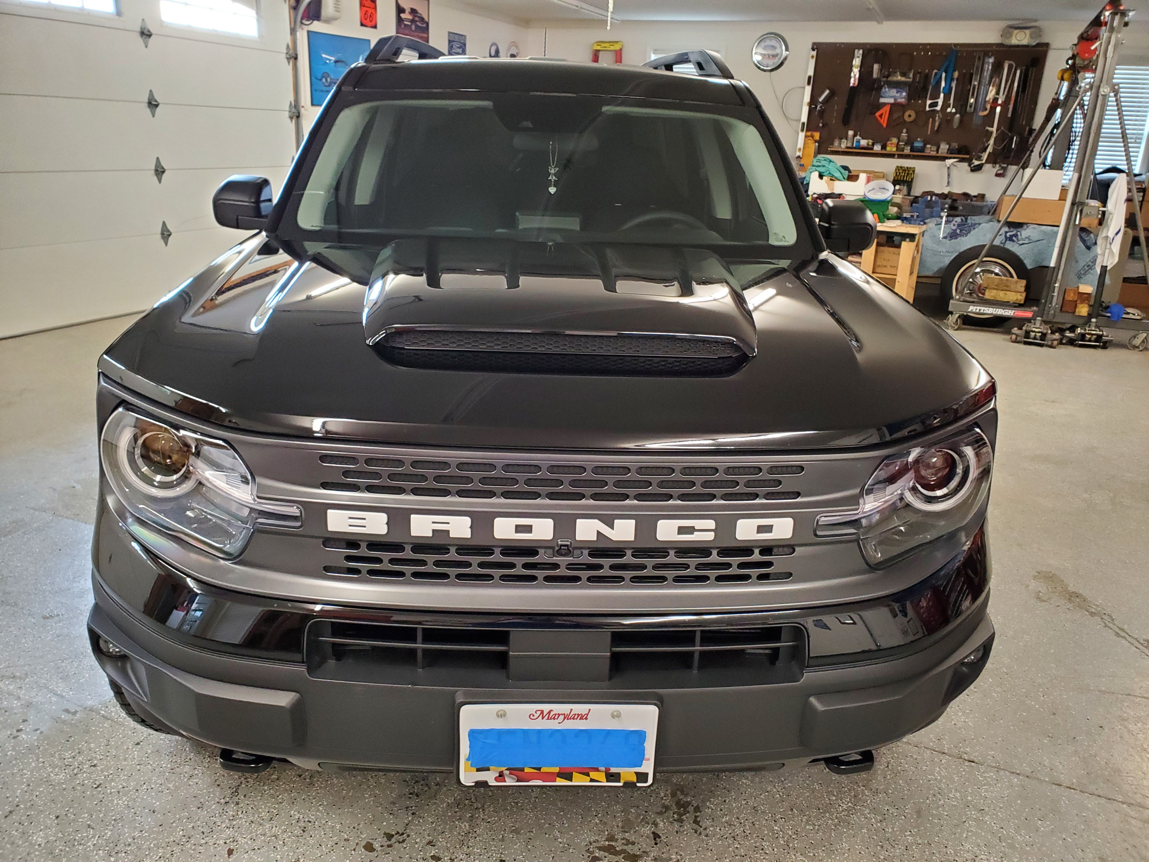 Shadow Black Hood Scoop and Rear Spoiler - Bronco Nation