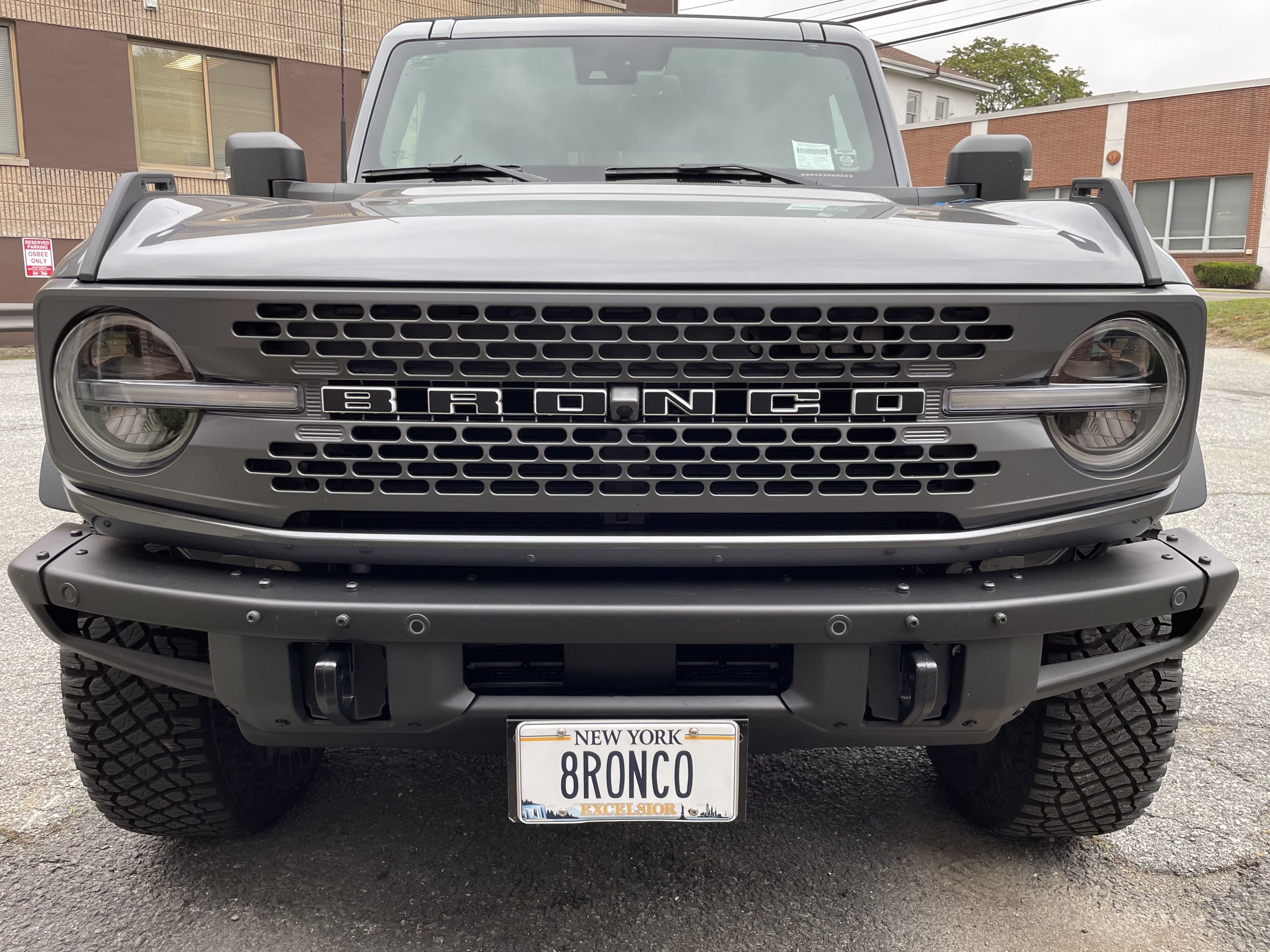 White Bronco letters on front grill. - Bronco Nation