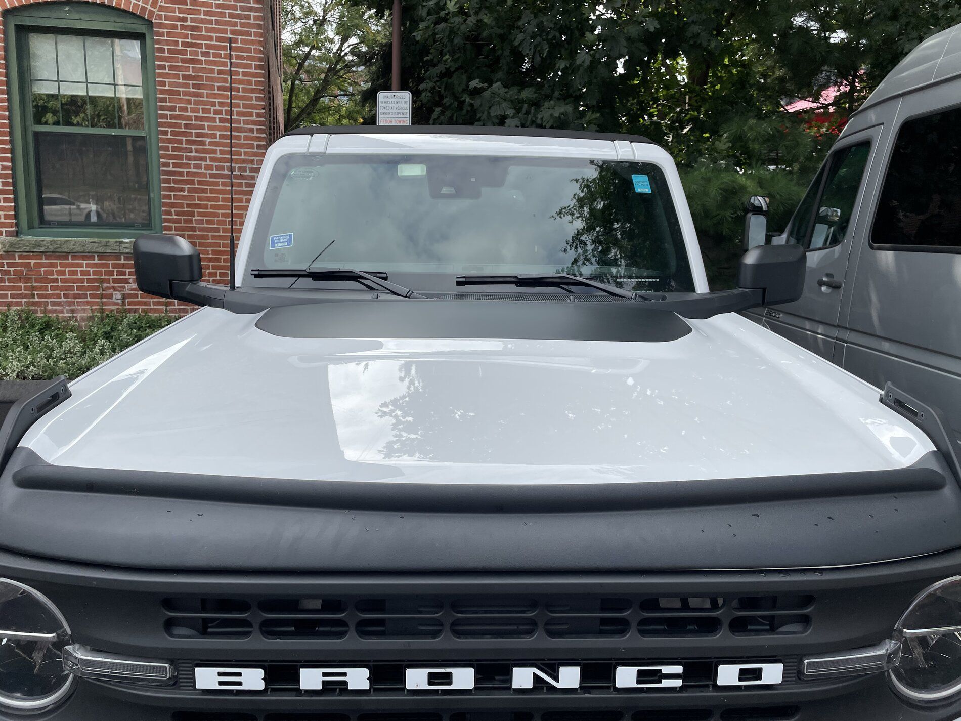 White Bronco letters on front grill. - Bronco Nation
