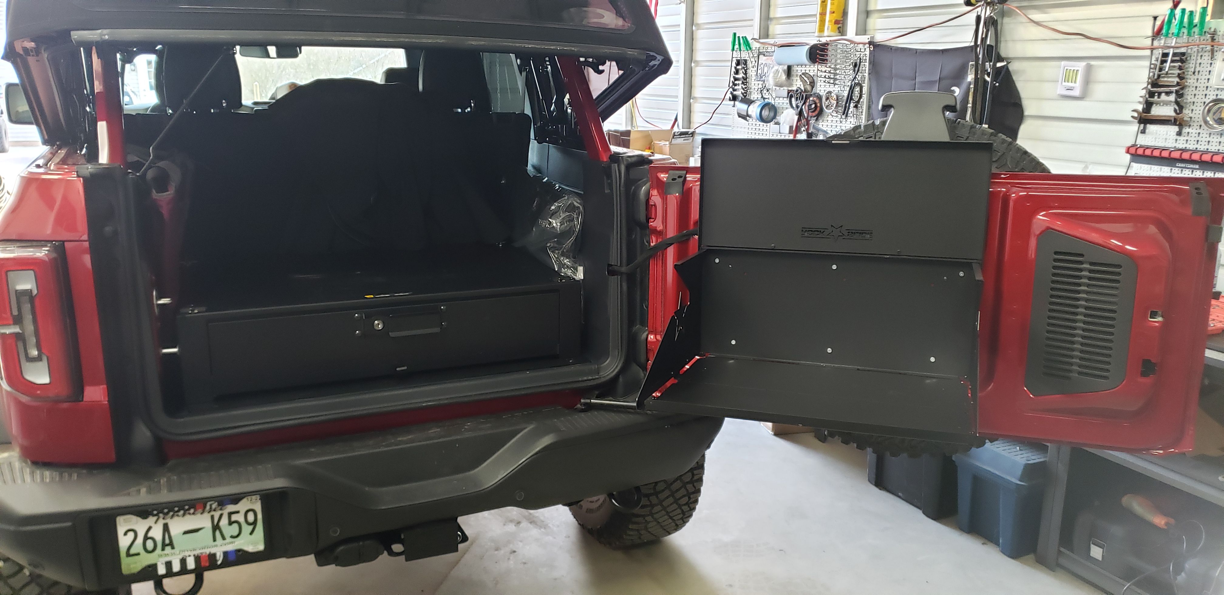 Cargo area security drawer - Bronco Nation