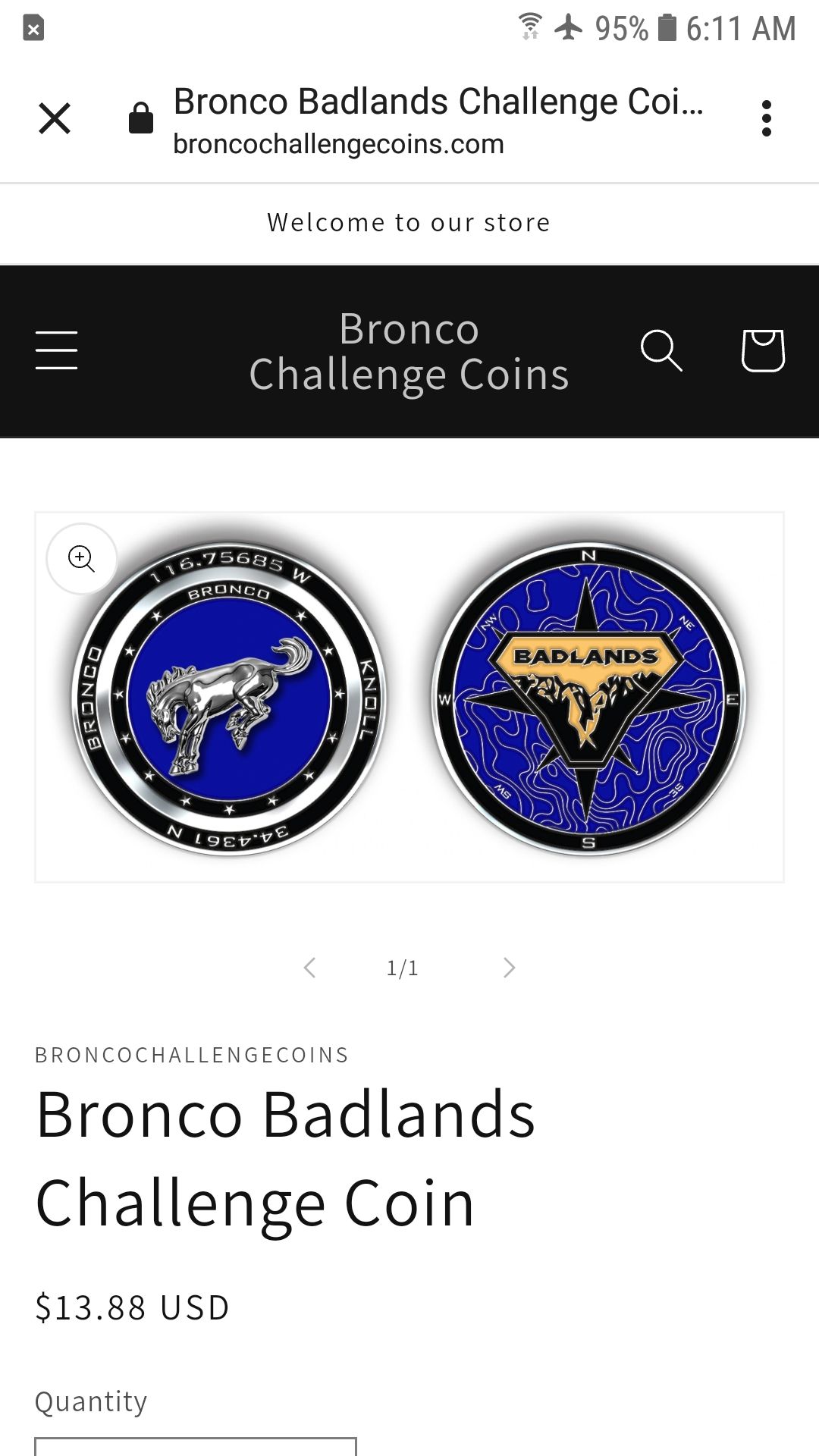 Bronco collector coin - Bronco Nation