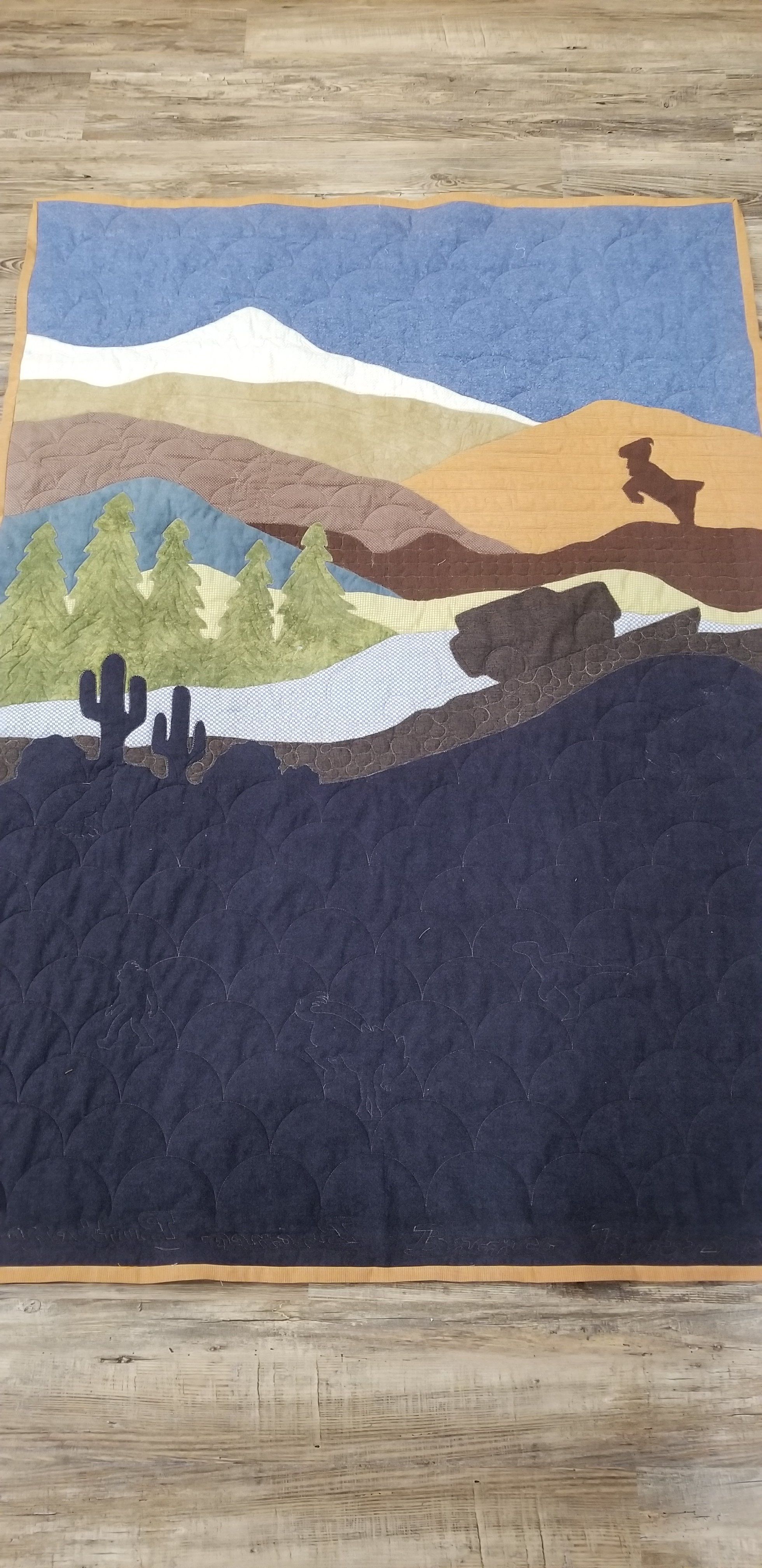 All my favorite things: Bronco NPs Camping Quilt - Bronco Nation