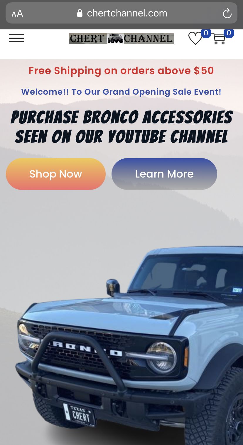 Chert Channel Bronco Accessory sale - Bronco Nation