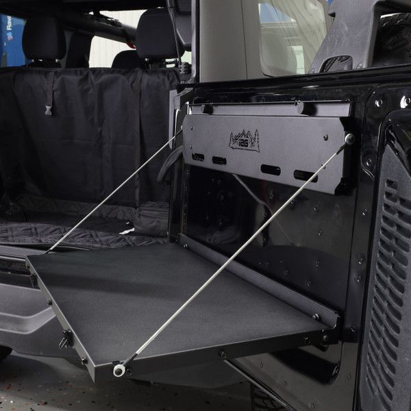 New IAG folding tailgate table with molle panel - Bronco Nation