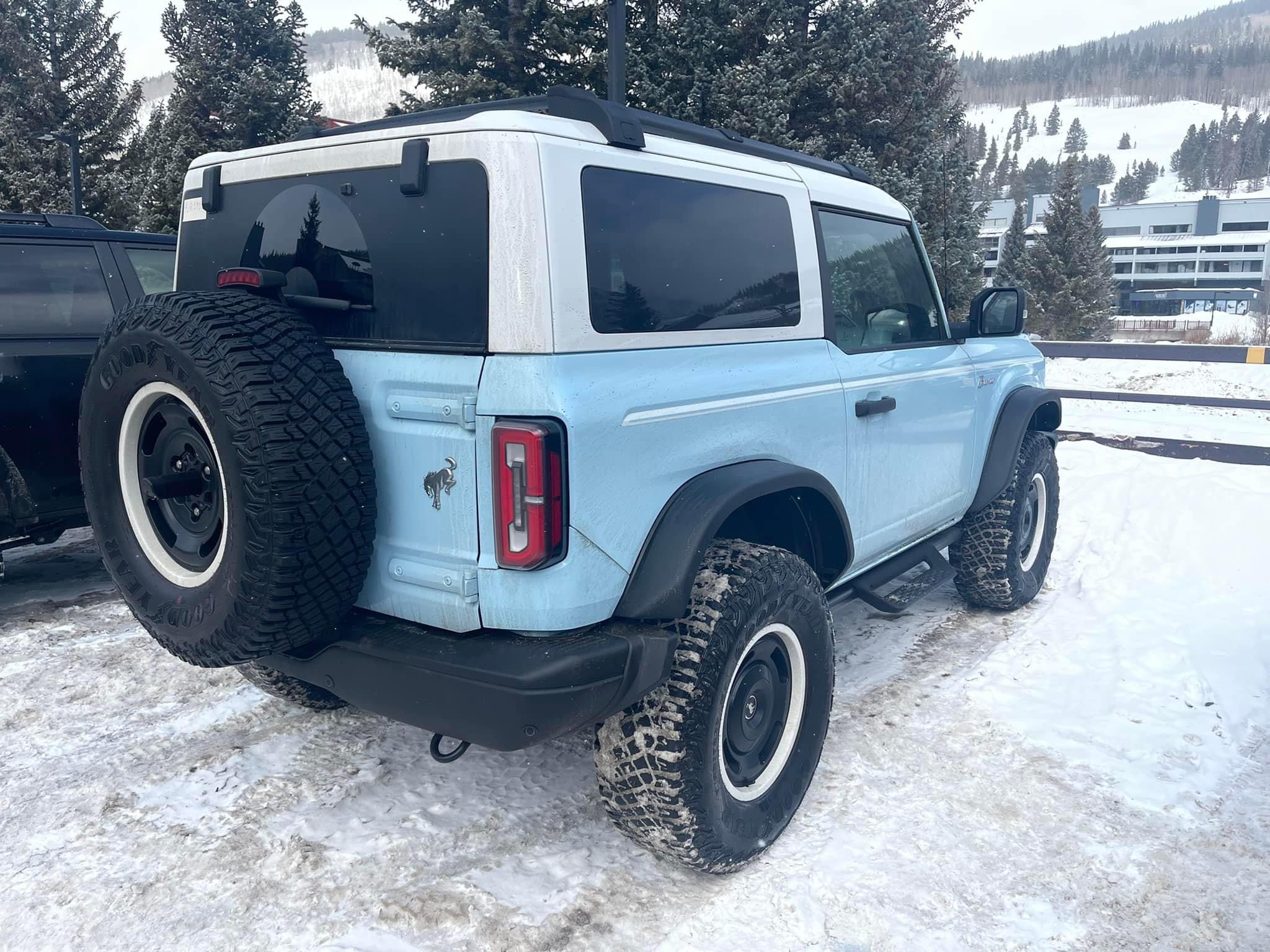 Heritage Limited 2 door in Robin's Egg Blue spotted - Bronco Nation