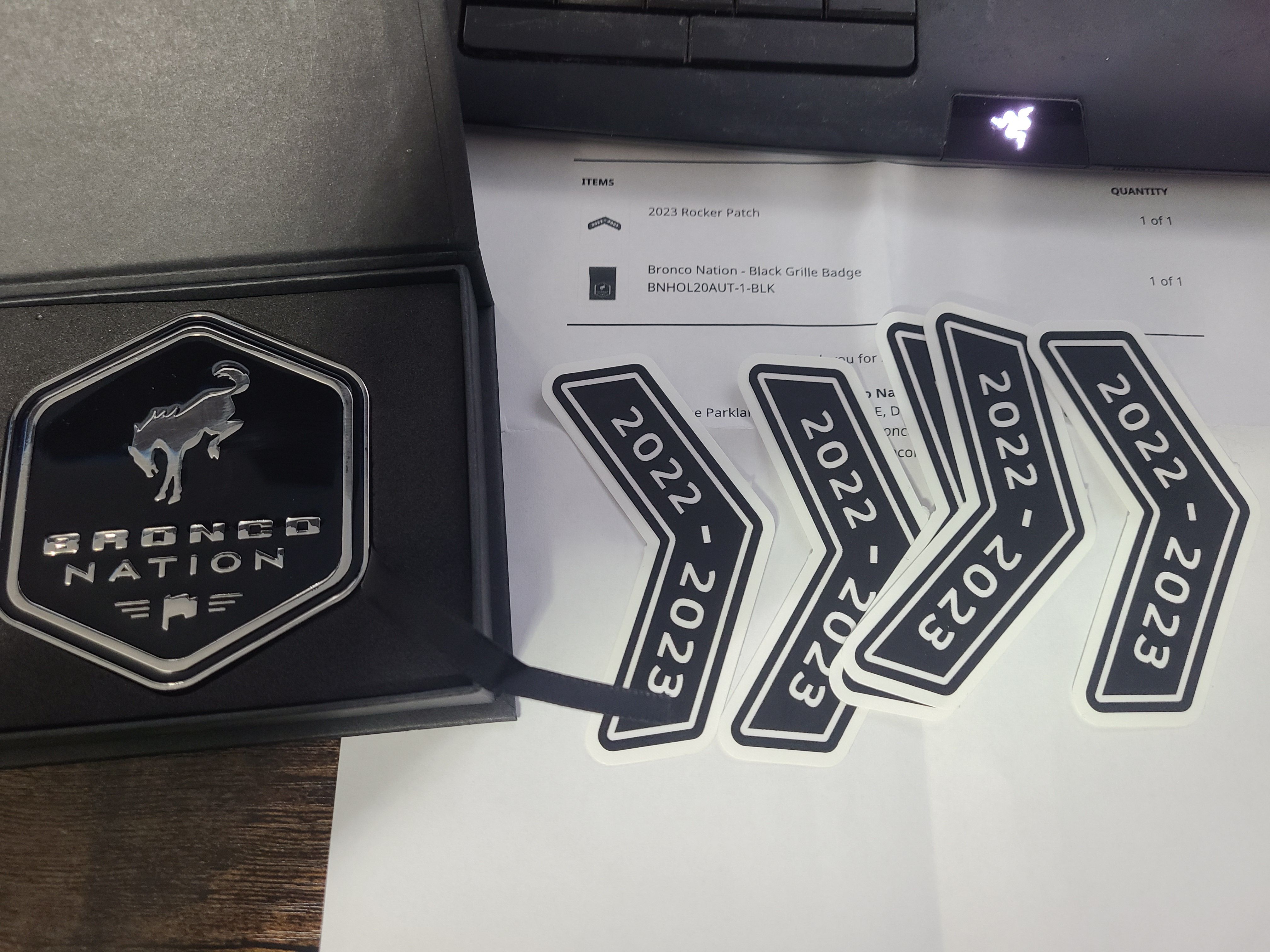 ordered bronco rocker patch but got the stickers. - Bronco Nation