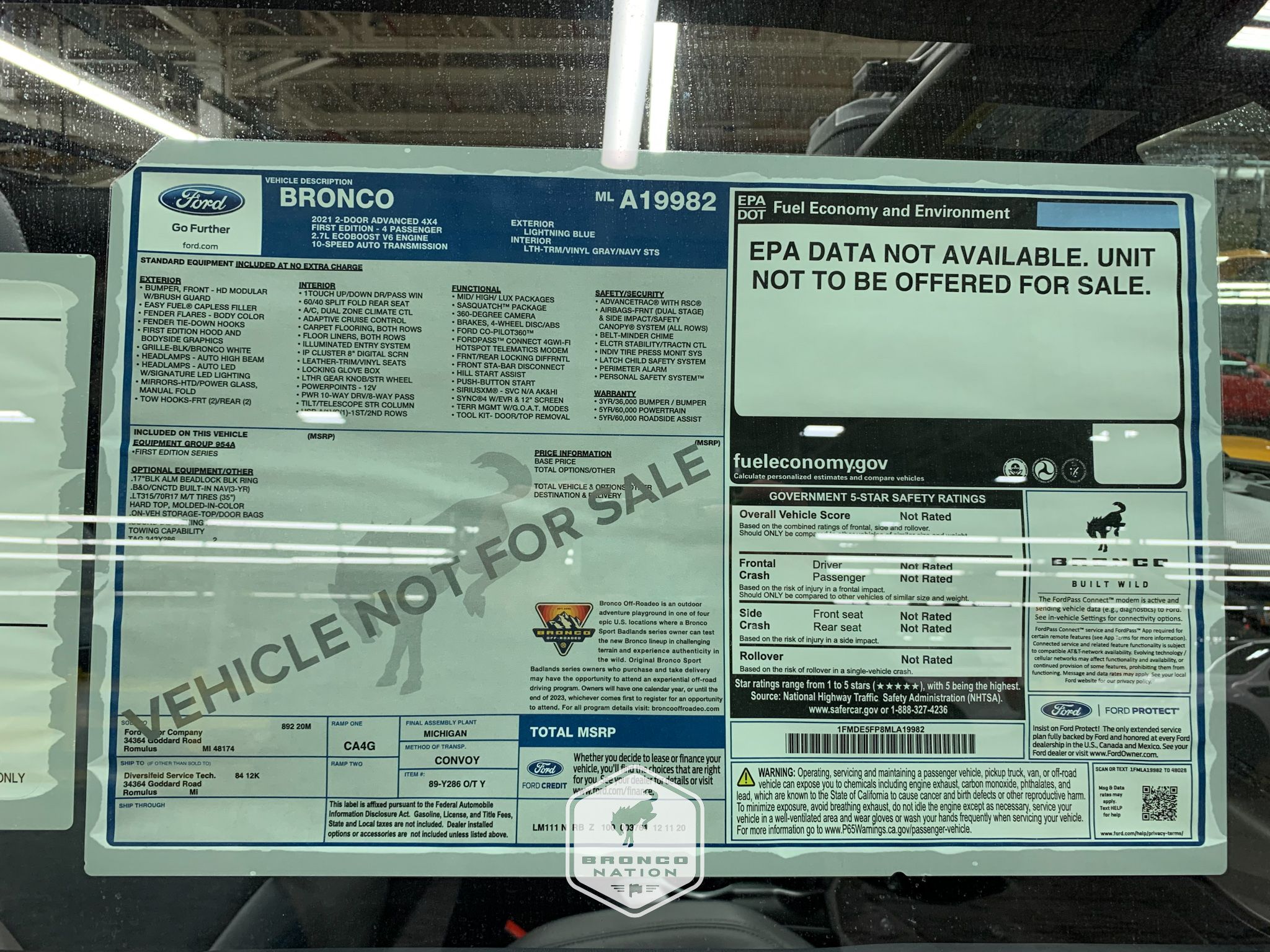 First Edition Graphics - Bronco Nation