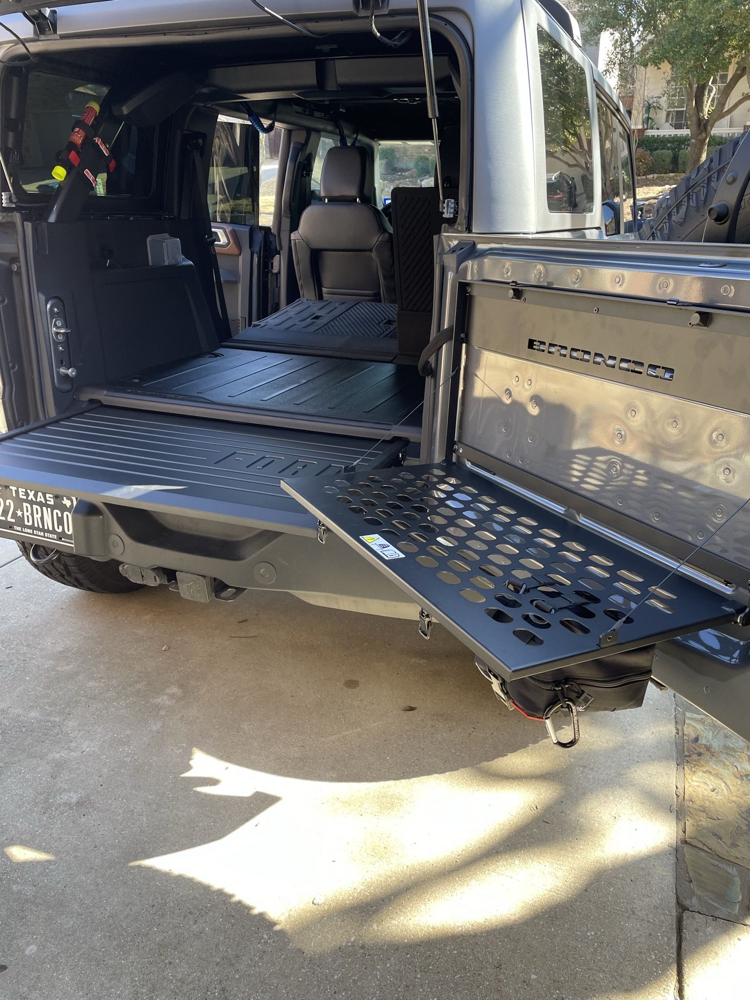 Slide-out Tailgate Installed - Bronco Nation