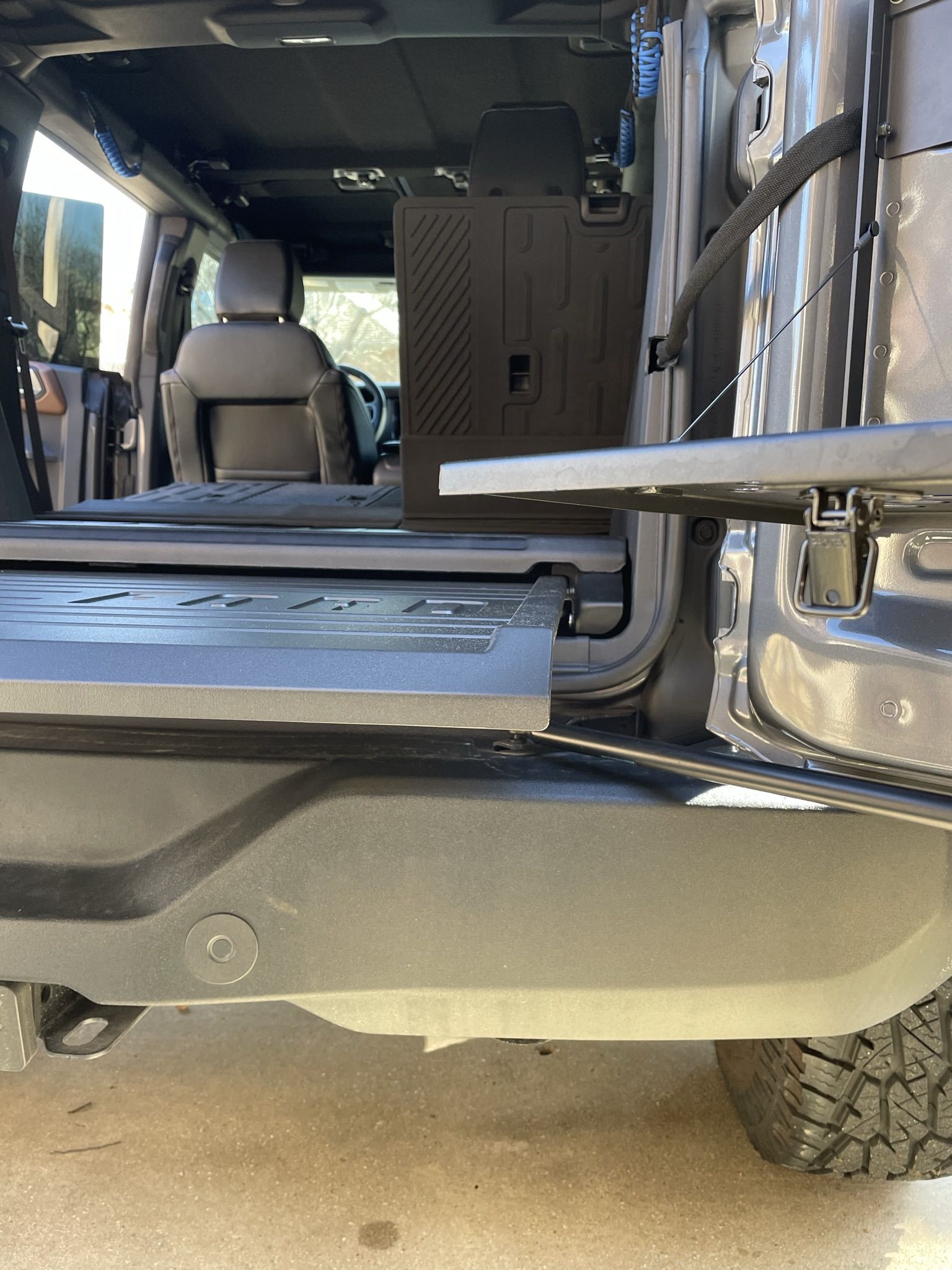 Slide-out Tailgate Installed - Bronco Nation