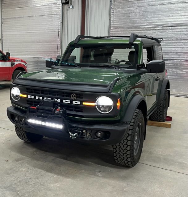Rough Country high winch mount and 12k winch installed on “Capable” bumper - Bronco Nation